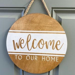 Hand Crafted | Accents | Welcome Home Door Hanger Welcome Sign | Poshmark